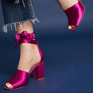 Sam Edelman | Shoes | Sam Edelman Odele Sandals Hot Pink Satin | Poshmark
